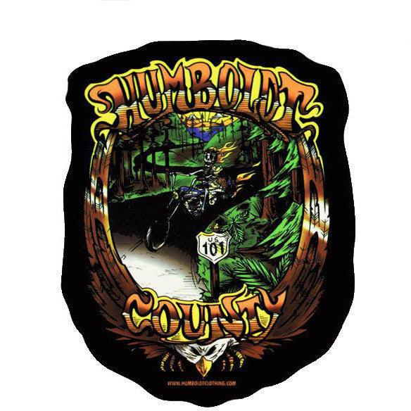 101 Ryder Sticker | Custom Redwood Forest Motorcycle Skull Art Decal